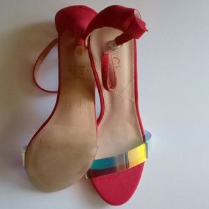 Rouge Helium | Shoes | New Rouge Red Ankle Strap Stiletto Sandals ...